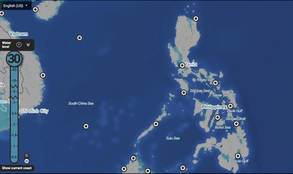 What would the Philippines look like after a 30-meter sea level rise ...
